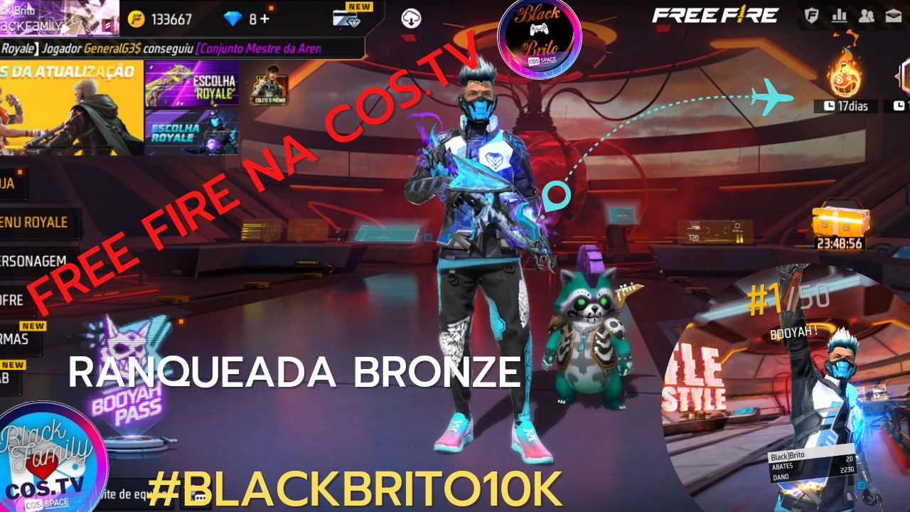 FREE FIRE NA COSTV / RANQUEADA BRONZE #BLACKBRITO10K #ADSNOAPP # ...