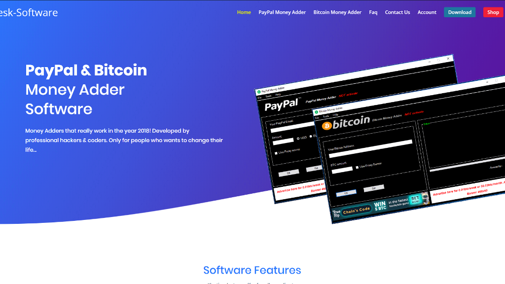 Desk-Software - PayPal and Bitcoin money GENERATOR - COS.TV