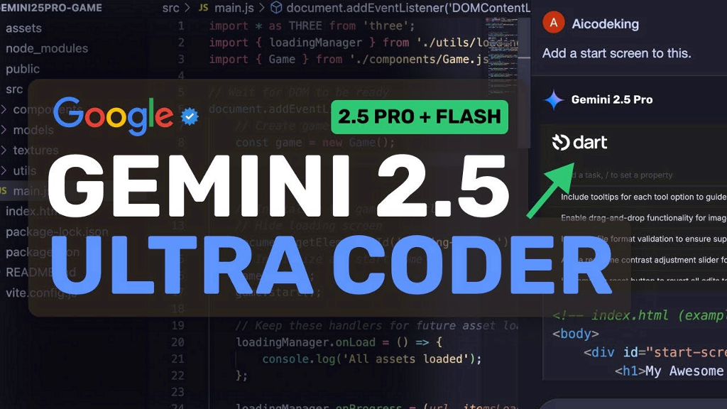 Gemini 2.5 ULTRA AI Coder (Pro + Flash) This FULLY FREE AI Coder is KINDA INSANE! - COS.TV