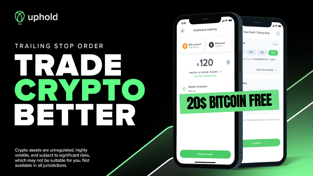 UPHOLD 40$ Bitcoin Free - COS.TV