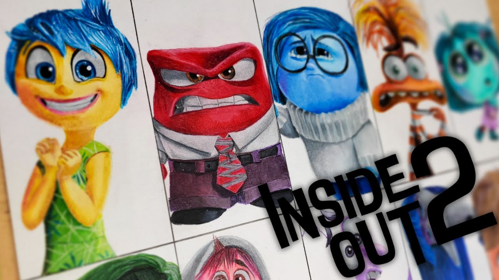 Desenhando DIVERTIDAMENTE todas as emoções (INSIDE OUT 2 All Emotions ...
