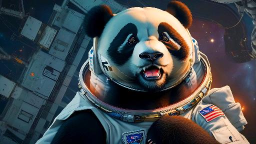 Ai generated video: Astronaut Panda man - COS.TV