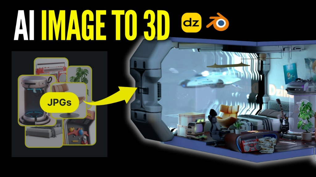 Turn 2D Image into 3D Model with AI From Dzine AI to Blender Tutorial ...