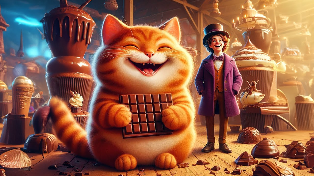 Cats and Wonka's Chocolate Factory - Cute Cats 😿 Neko #cat #cute #aicat ...