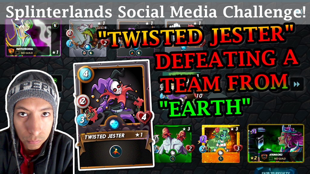 👊🏻"Twisted Jester" 🔥defeating a team from 💥"Earth" - "Splinterlands ...