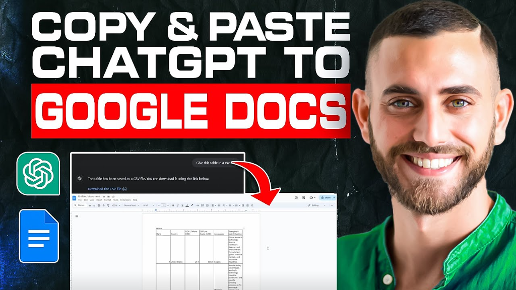 How to Copy and Paste Table From ChatGPT to Google Docs (2024) Easy ...