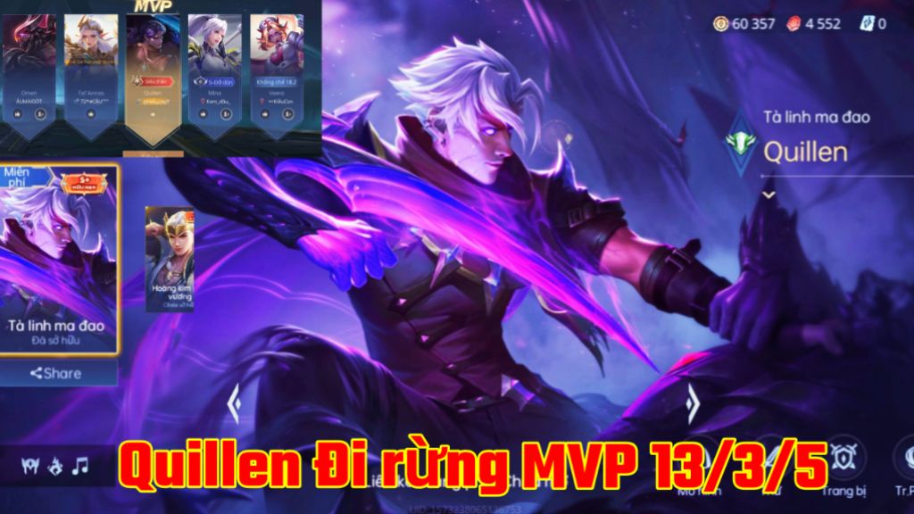 Quillen Đi Rừng MVP 13/3/5 Game Liên Quân Mobile - HIẾU COS.TV - COS.TV