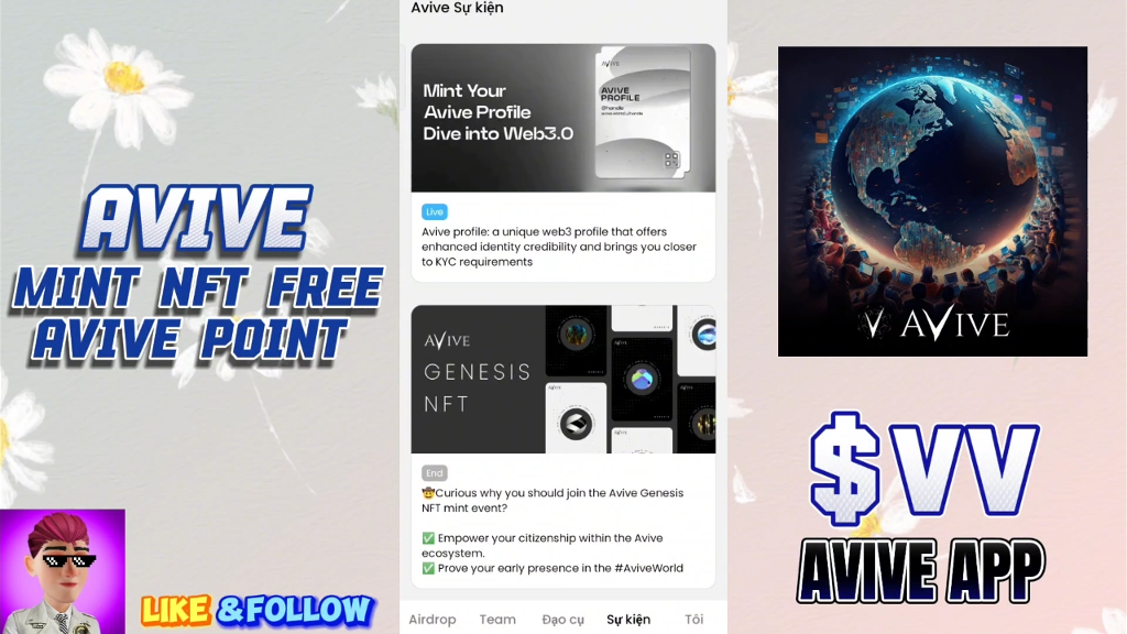 [HOT] Cập Nhập Mới Nhất Dự Án AVIVE | Min NFT Nhận Avive Point | #Avive ...