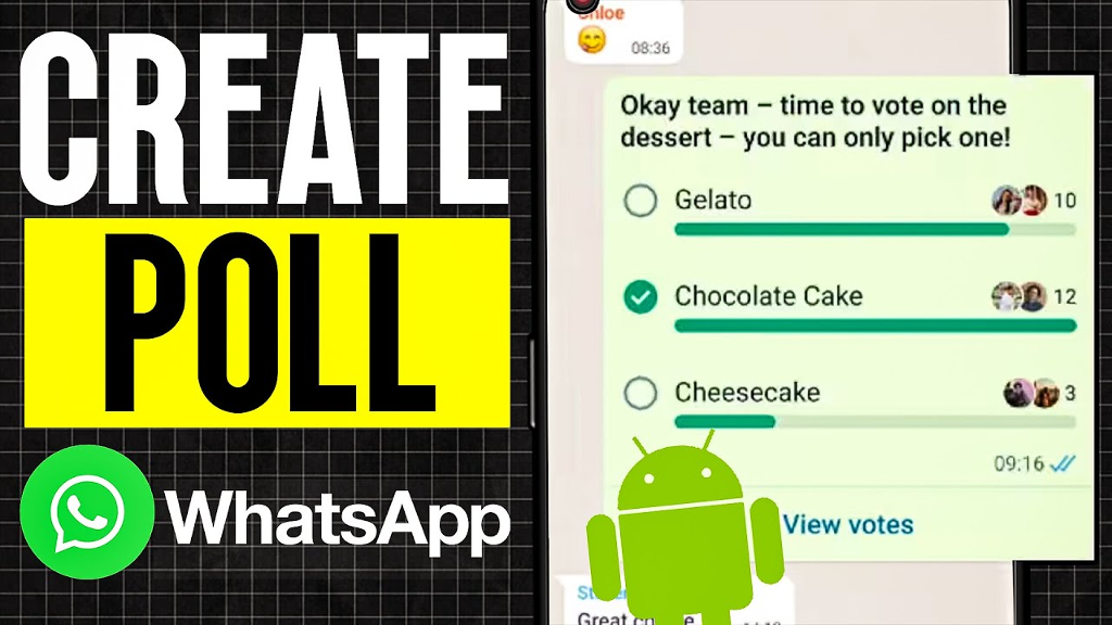 How to Create a Poll in WhatsApp Android - COS.TV