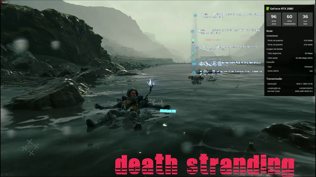 Death Stranding(controle xbox 360 usb,Rx 550 2GB,Core i3 550)wifi lenta ...
