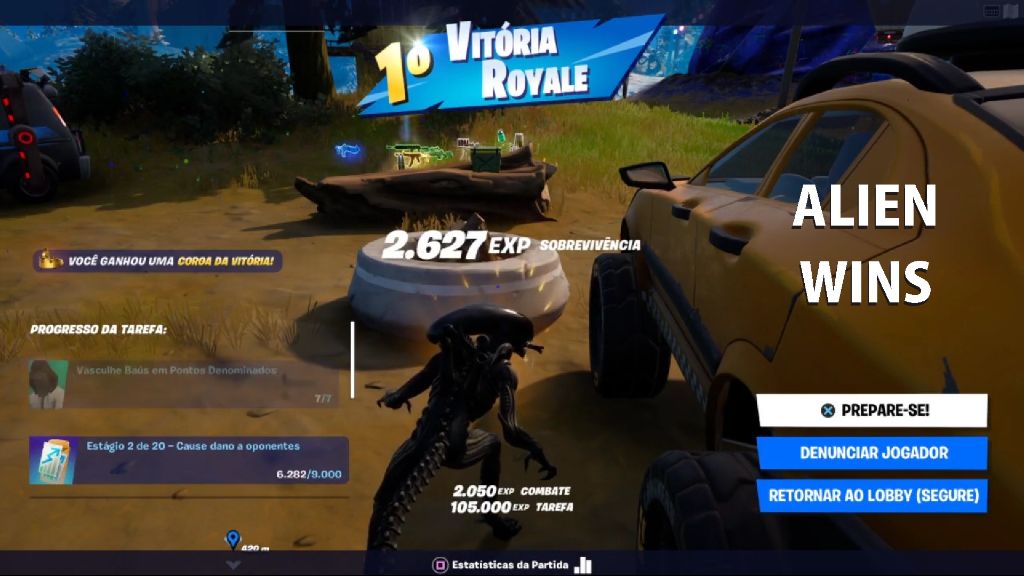 Alien Wins no Fortnite! - COS.TV