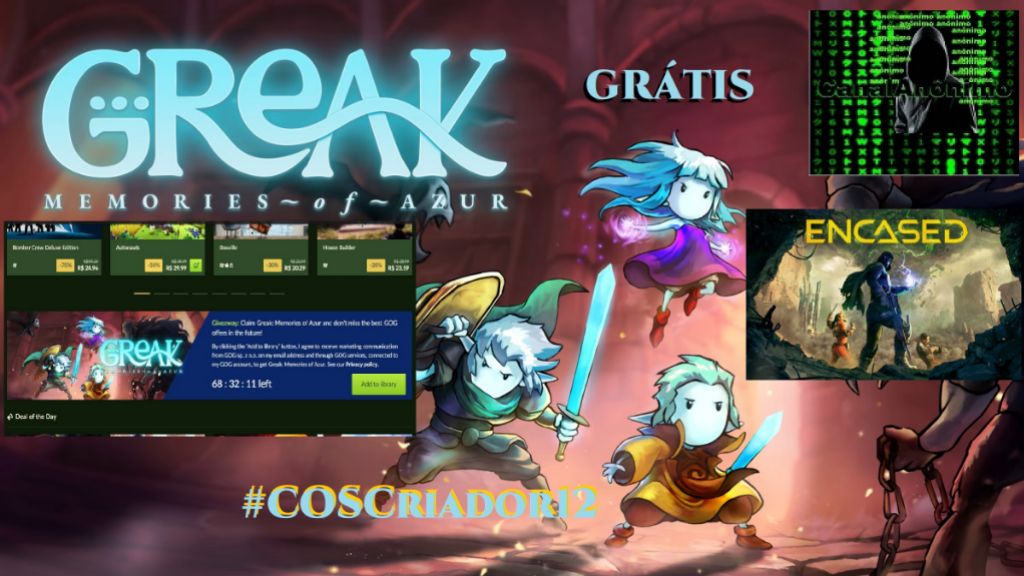 #COSCriador12 9ª JOGO GRÁTIS já liberado pela Epic Games Store e tem um novo jogo extra na GOG ...