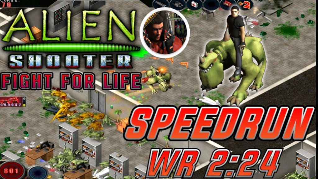 Alien Shooter: Fight For Life. SPEEDRUN (WORLD RECORD 2:24). FREEZE MOD ...