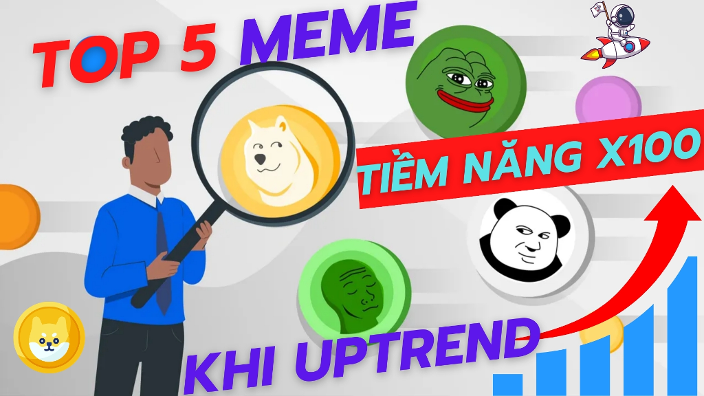 (QC) Top 5 meme coin vốn hóa nhỏ tiềm năng X100 lần trong Uptrend ...