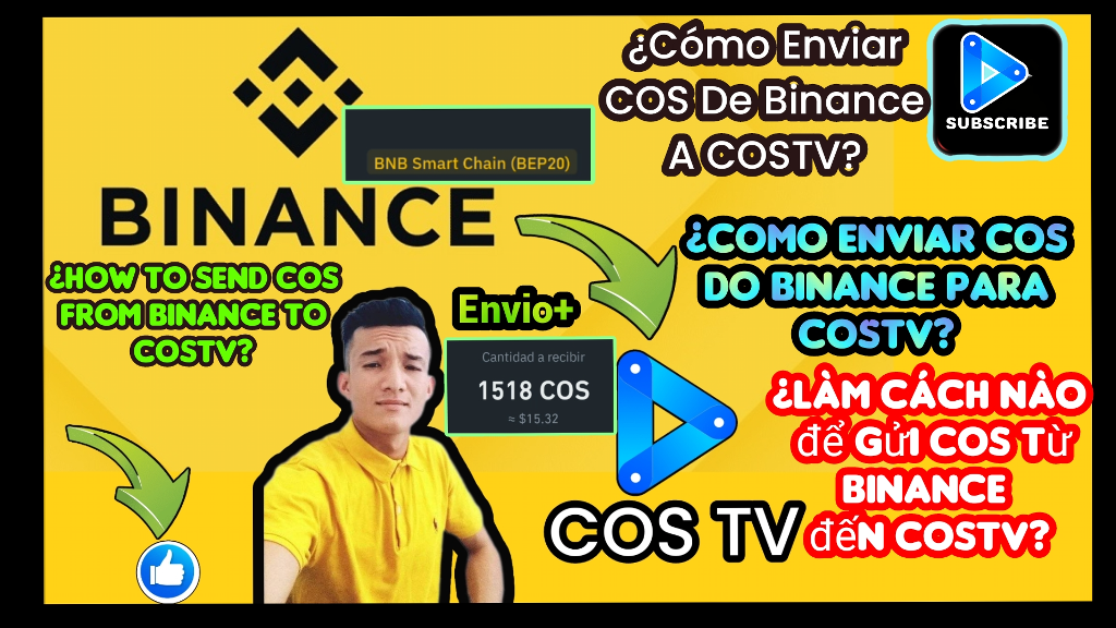 ¿Cómo Enviar Token COS de Binance A COSTV? #JenioCRIPTO #like #Binance ...