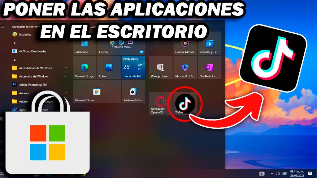Como poner las APLICACIONES de MICROSOFT STORE en el ESCRITORIO - COS.TV
