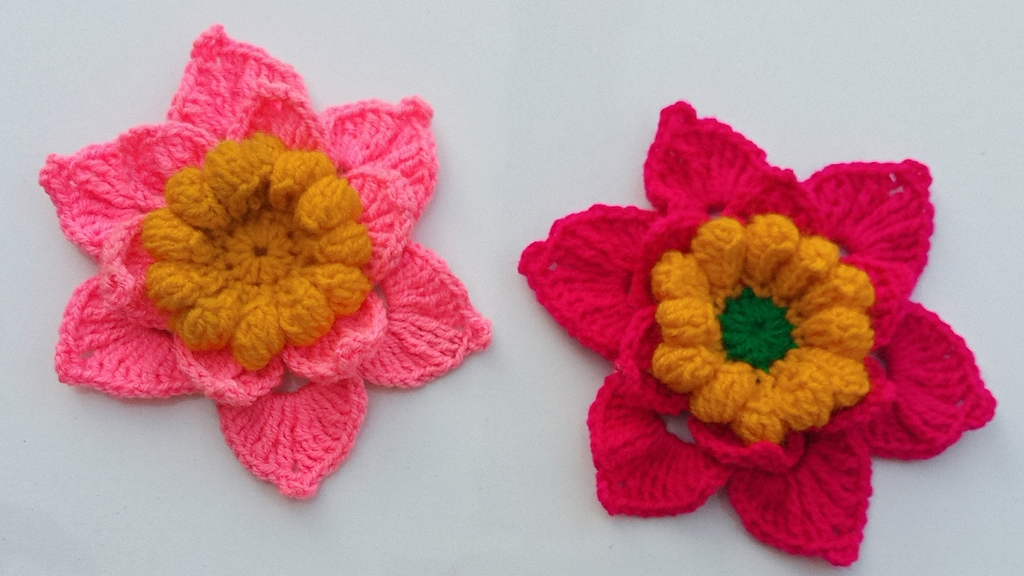 Crochet flower/how to make crochet flower - COS.TV