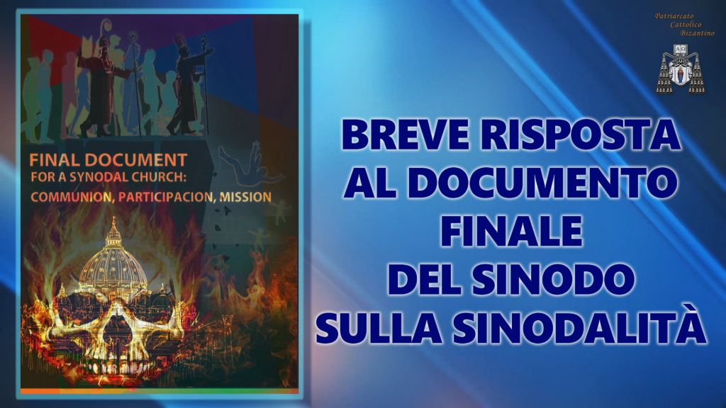Breve risposta al Documento finale del Sinodo sulla sinodalità - COS.TV