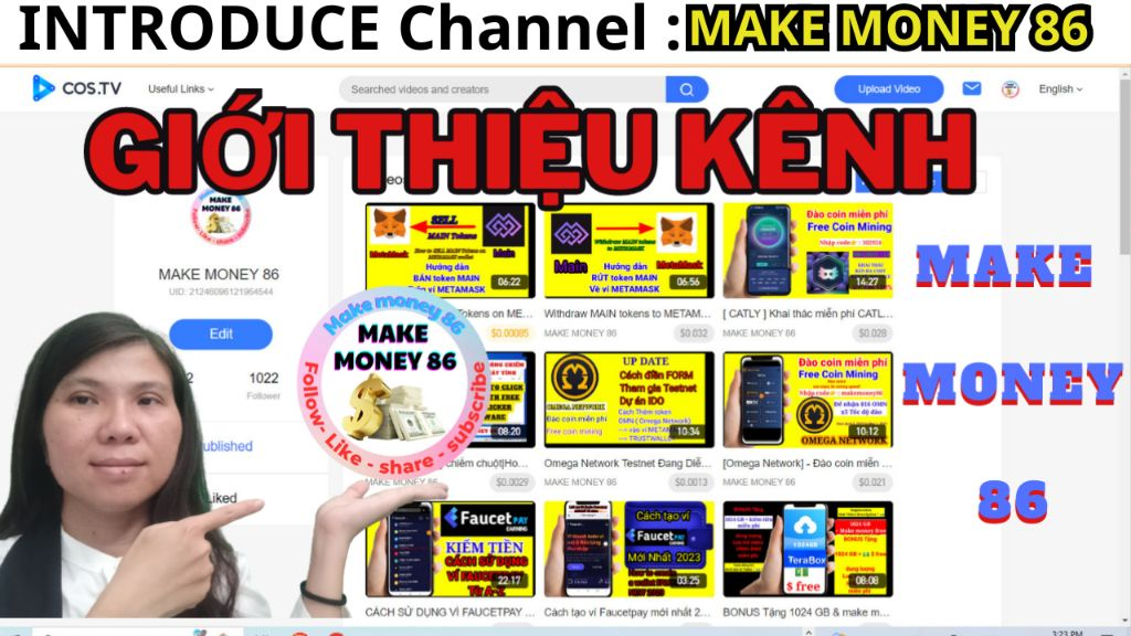GIỚI THIỆU KÊNH MAKE MONEY 86 - COS.TV