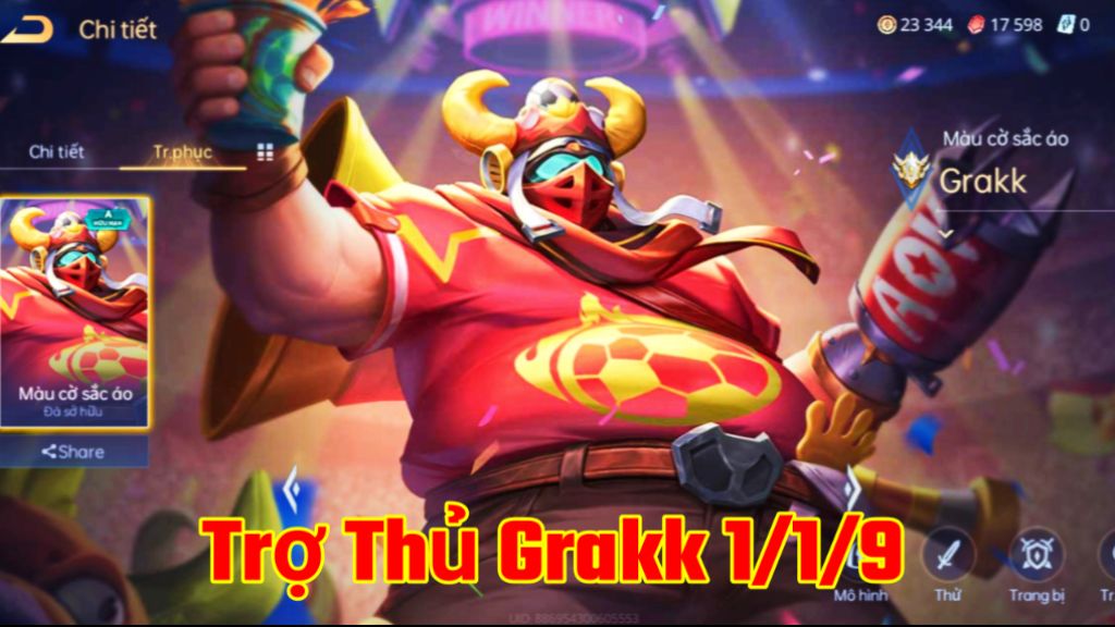 Trợ Thủ Grakk 1/1/9 Game Liên Quân Mobile - HIẾU COS.TV - COS.TV
