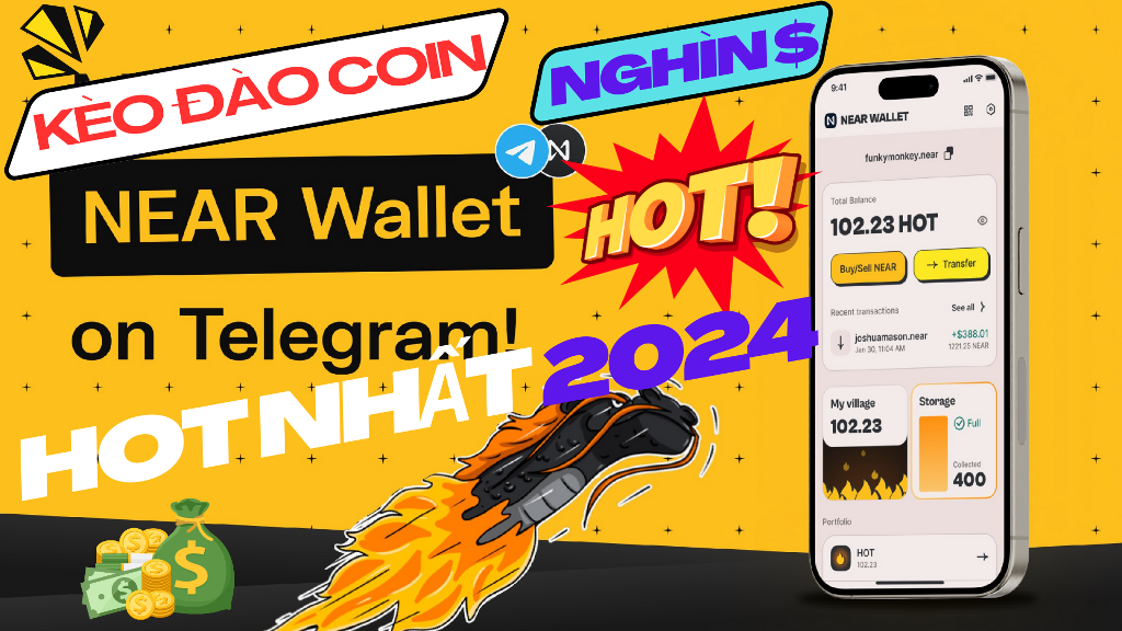 Đào Hot token của ví Near Wallet kèo đào coin hot nhất 2024 - COS.TV