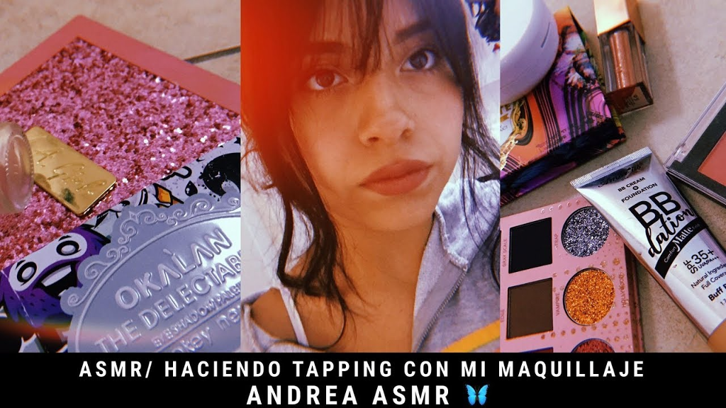 ASMR/ Haciendo Tapping con mi maquillaje/ Andrea ASMR 🦋 - COS.TV