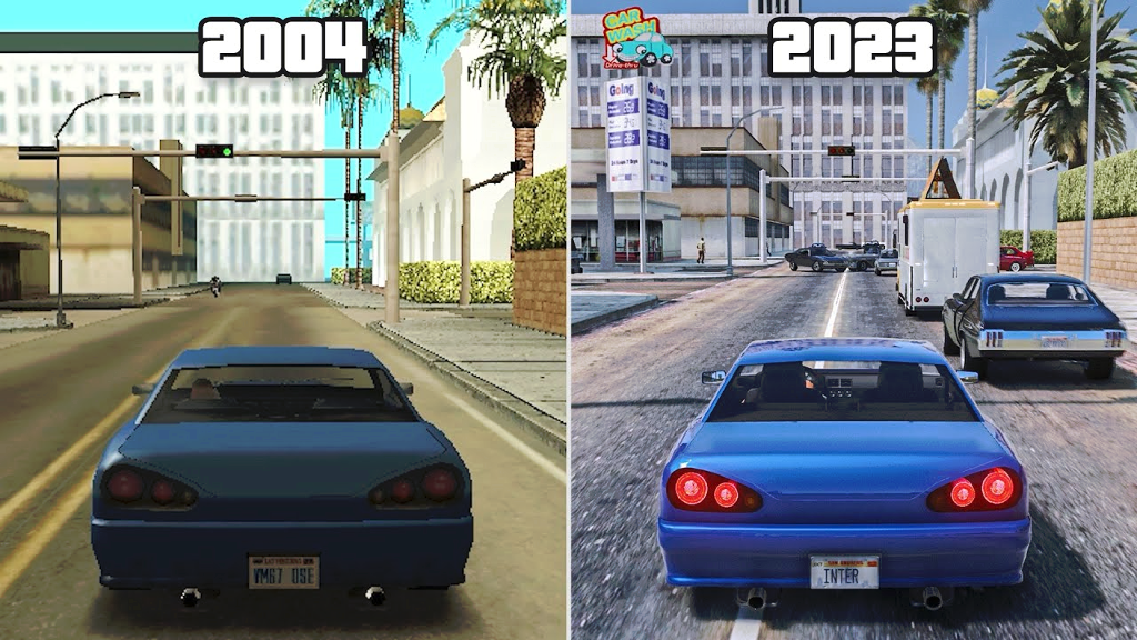 GTA SA 2004 VS 2023 Remake Graphics Comparison - GTA San Andreas Remake ...