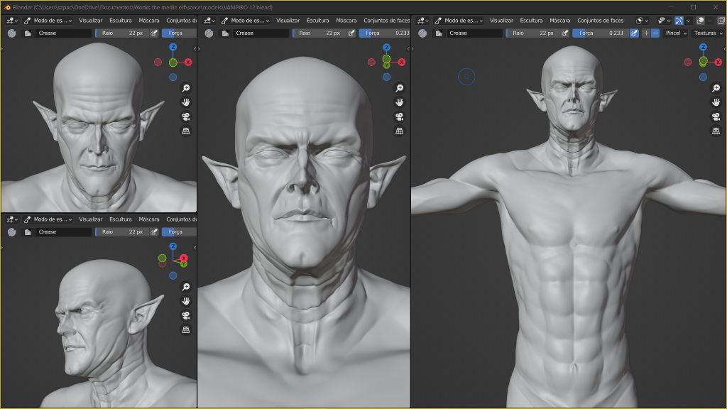 Olá aqui é o Szpace, esse sou eu modelando o início do Draco no blender ...