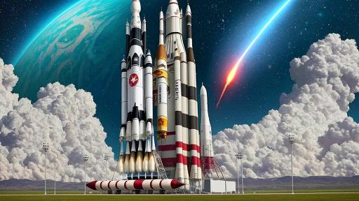 Ai generated: Alien Rocket launch to space - COS.TV