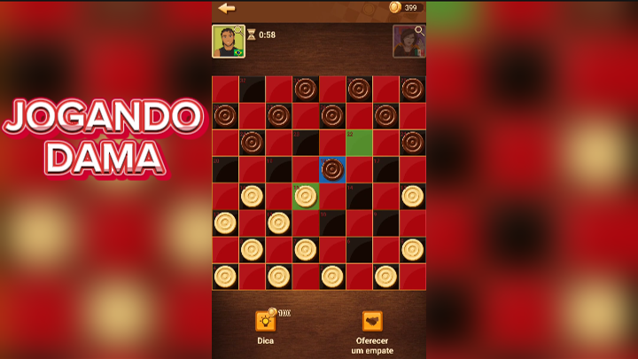 JOGO DE DAMA - Jogando deixando o adversário sem opção de jogada #games ...