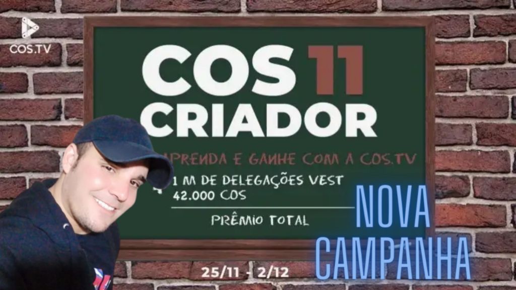 NOVA CAMPANHA DA COS.TV COM OPORTUNIDADE BOA DE GANHO DE VEST - COS.TV