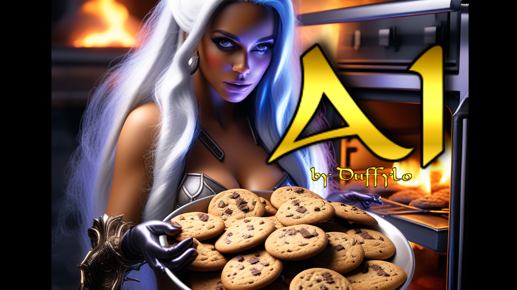 AI Dark Elf with Cookies - COS.TV