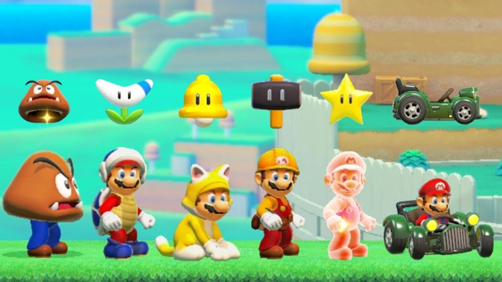 Super Mario Maker 2 - All Super Mario 3D World Power-Ups - COS.TV