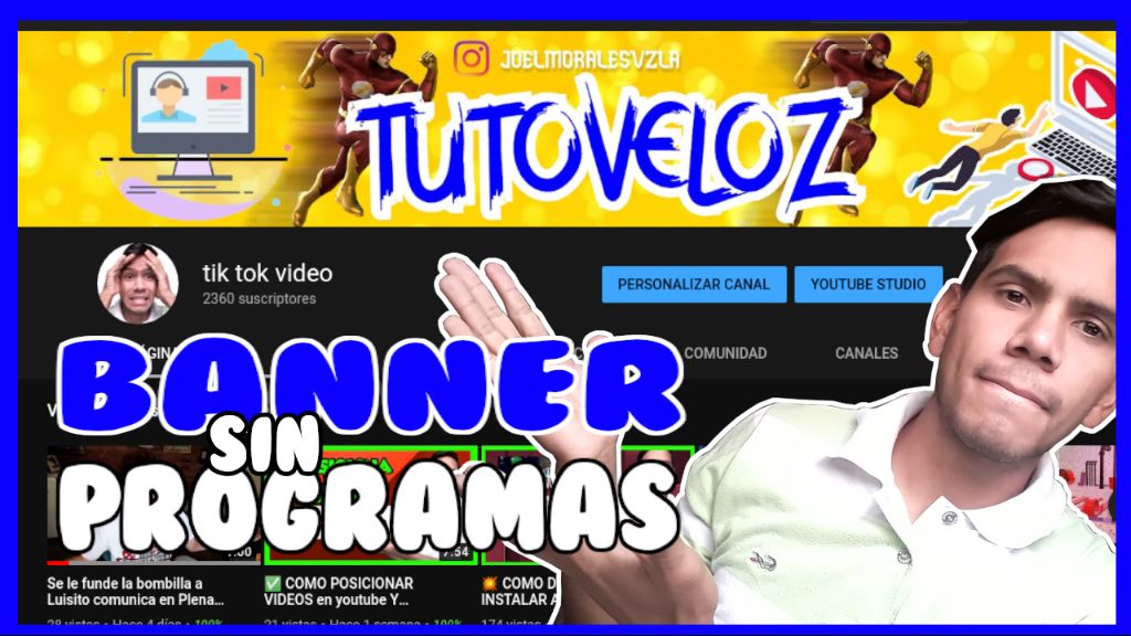 COMO HACER EL BANNER de tu CANAL sin PROGRAMAS #COSFriday2 - COS.TV